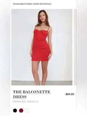 coucou intimates | Dresses | Coucou Intimates Balconette Dress Cherry ...